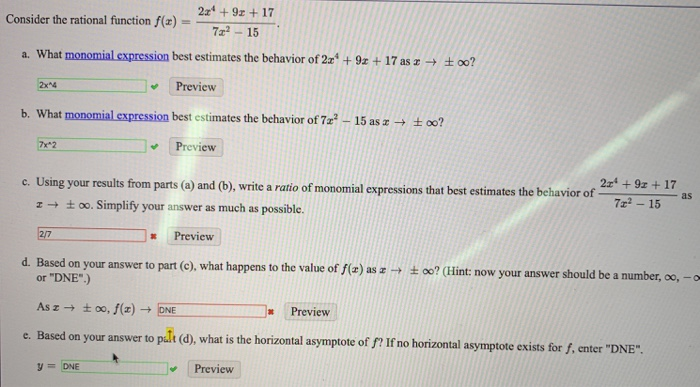 Solved 2x+ +9z+17 Consider the rational function f(x) = - | Chegg.com