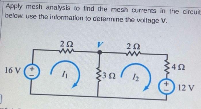 Solved Apply mesh analysis to find the mesh currents in the | Chegg.com