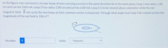 Solved In the figure, two concentric circular loops of wire | Chegg.com