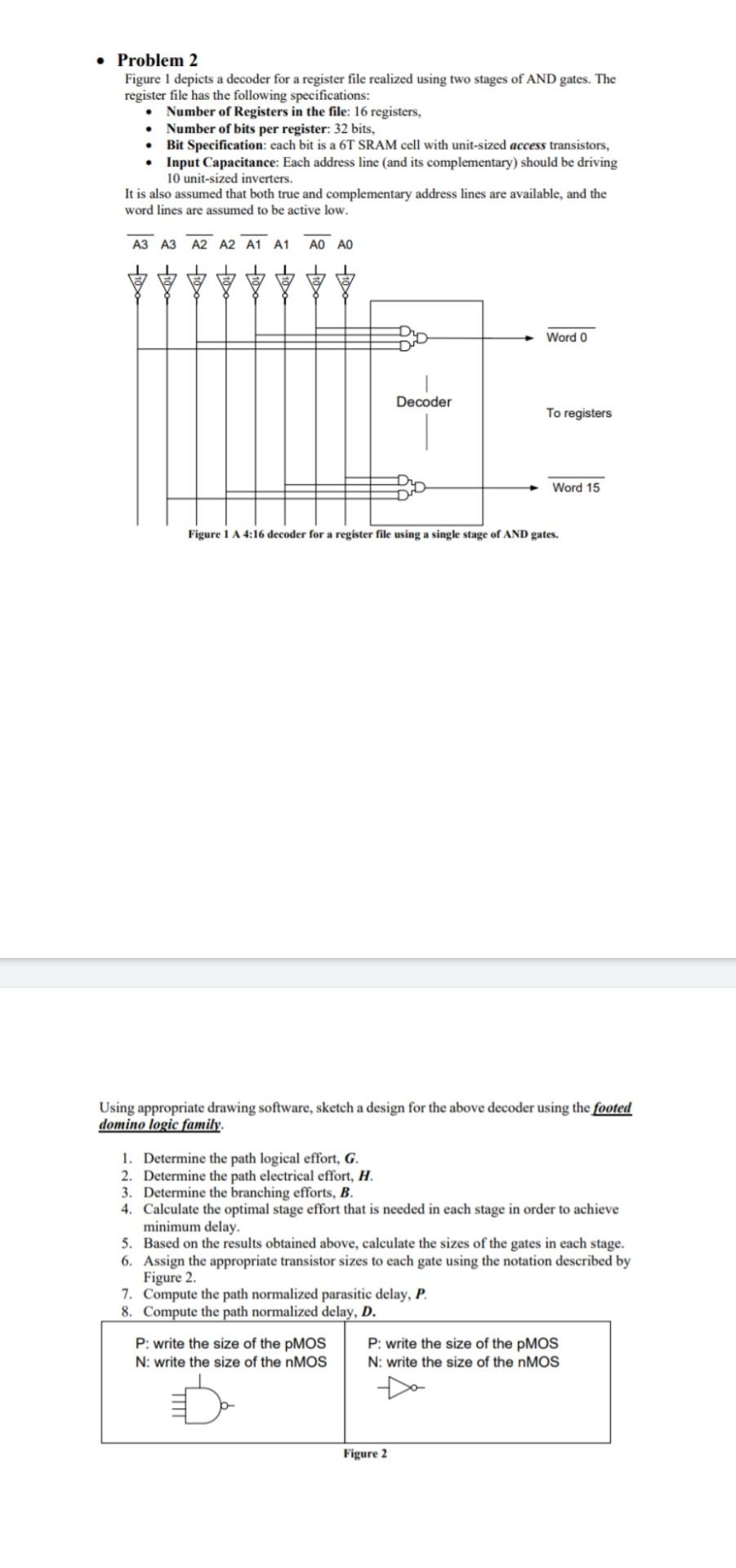 Problem 2 Figure 1 depicts a decoder for a register | Chegg.com