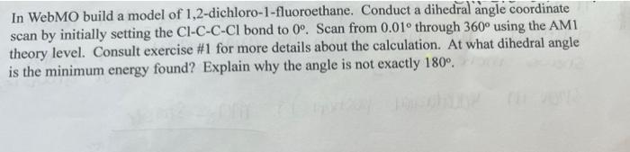 Solved In WebMO build a model of | Chegg.com