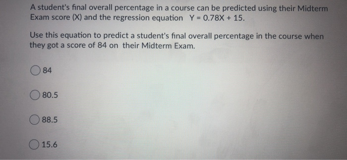 Solved A student's final overall percentage in a course can | Chegg.com