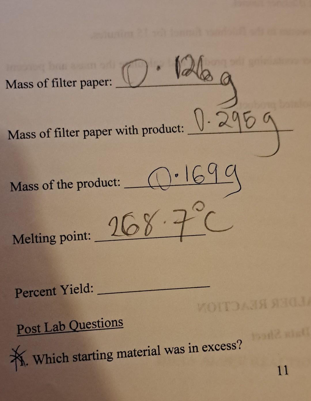 Solved Mass of filter paper: Mass of filter paper with | Chegg.com