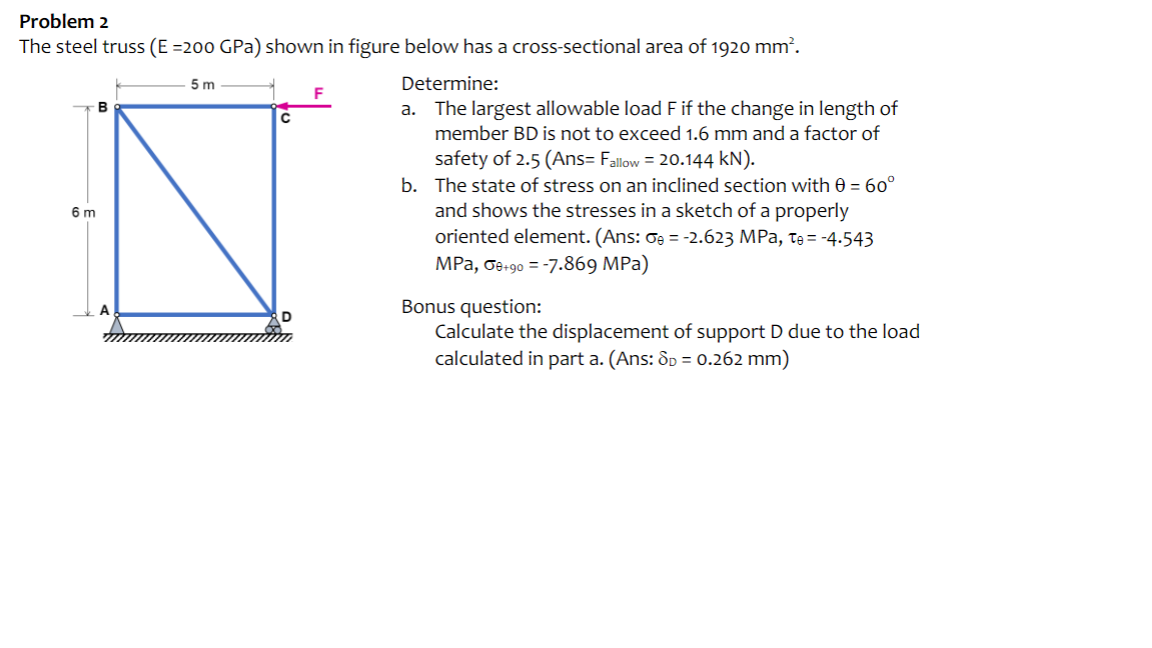 Solved need part b and bonus question pleaseProblem 2The | Chegg.com