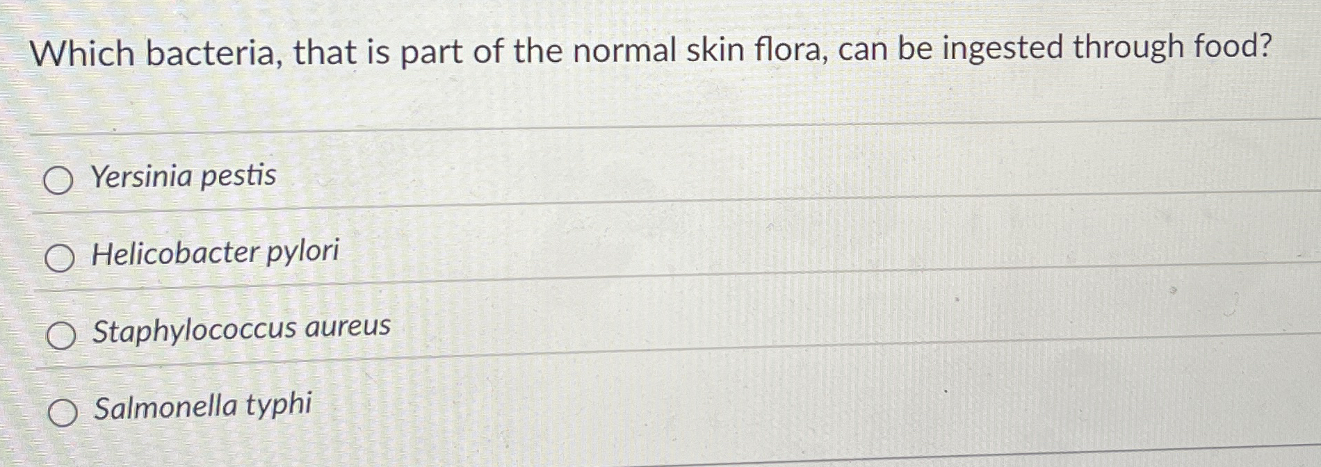 Solved Which bacteria, that is part of the normal skin | Chegg.com