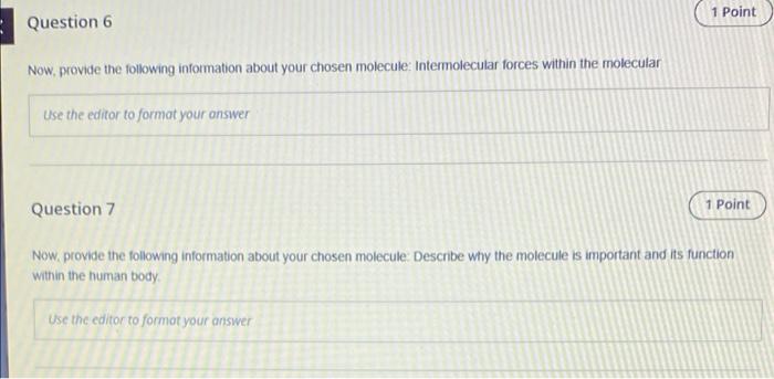 Solved 1 Point Question 6 Now, provide the following | Chegg.com