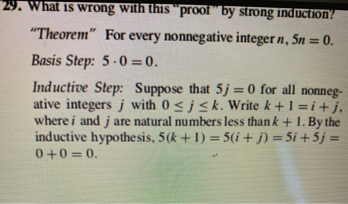 Solved 29. What is wrong with this proof" by strong | Chegg.com