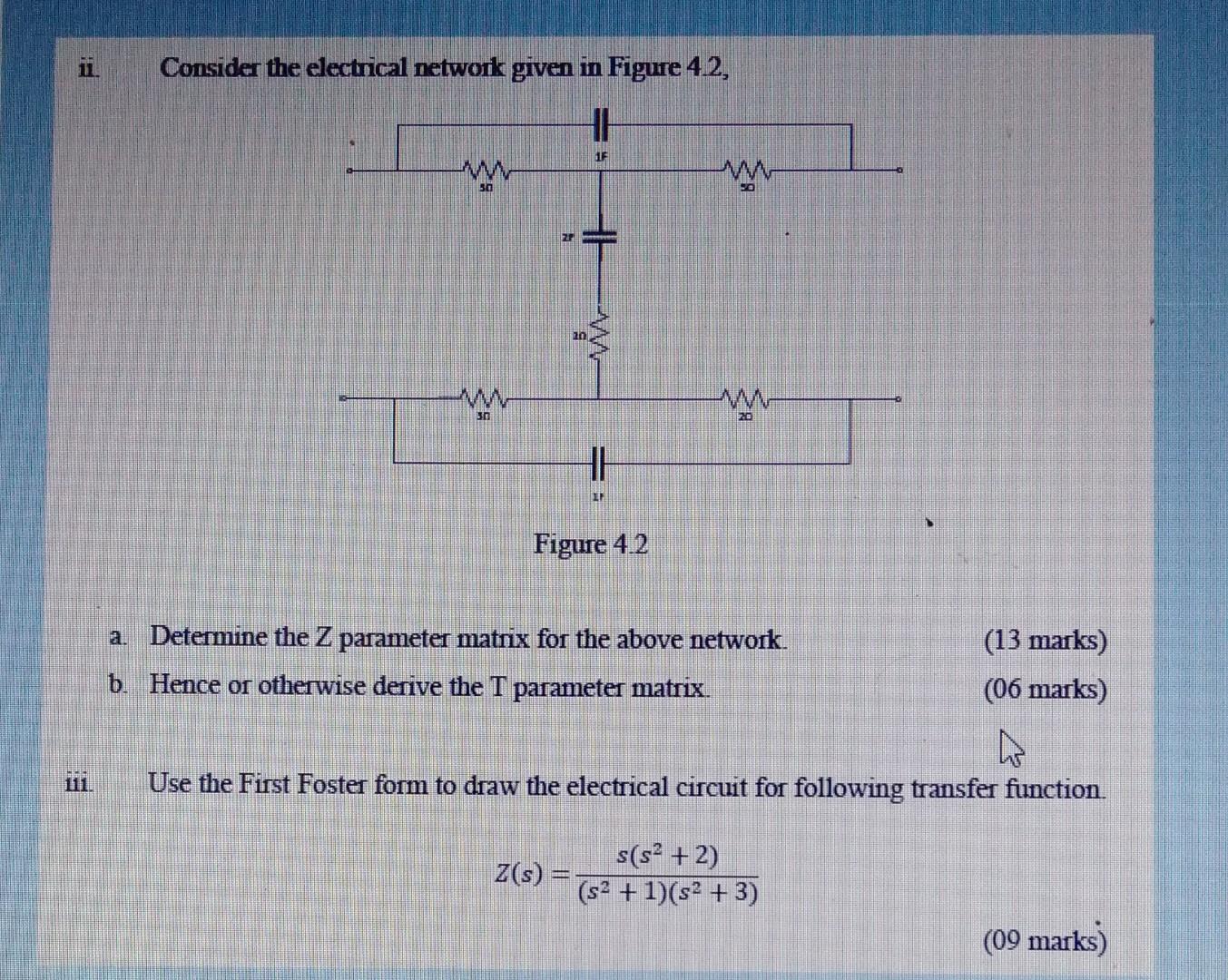 Solved i Find the total equivalent resistance of the network | Chegg.com