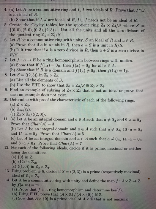 Solved 4. (a) Let R be a commutative ring and I, J two | Chegg.com