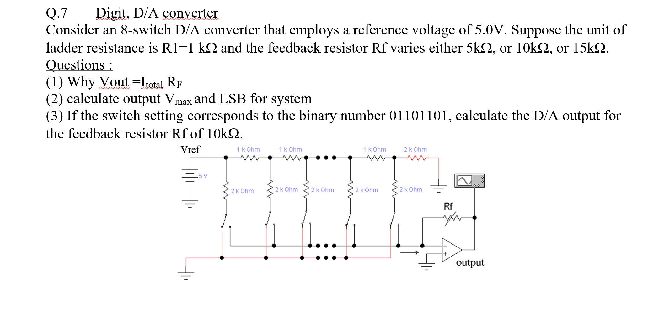 Solved Thank You in advance!! Digit, D/A | Chegg.com