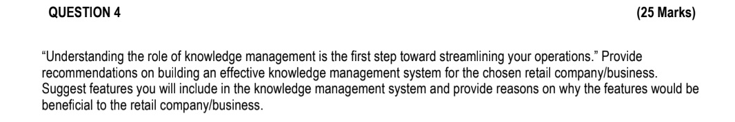 Solved QUESTION 4(25 ﻿Marks)"Understanding the role of | Chegg.com