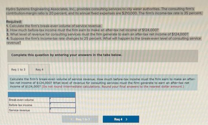Solved Hydro Systems Engineering Associates, Inc., provides | Chegg.com