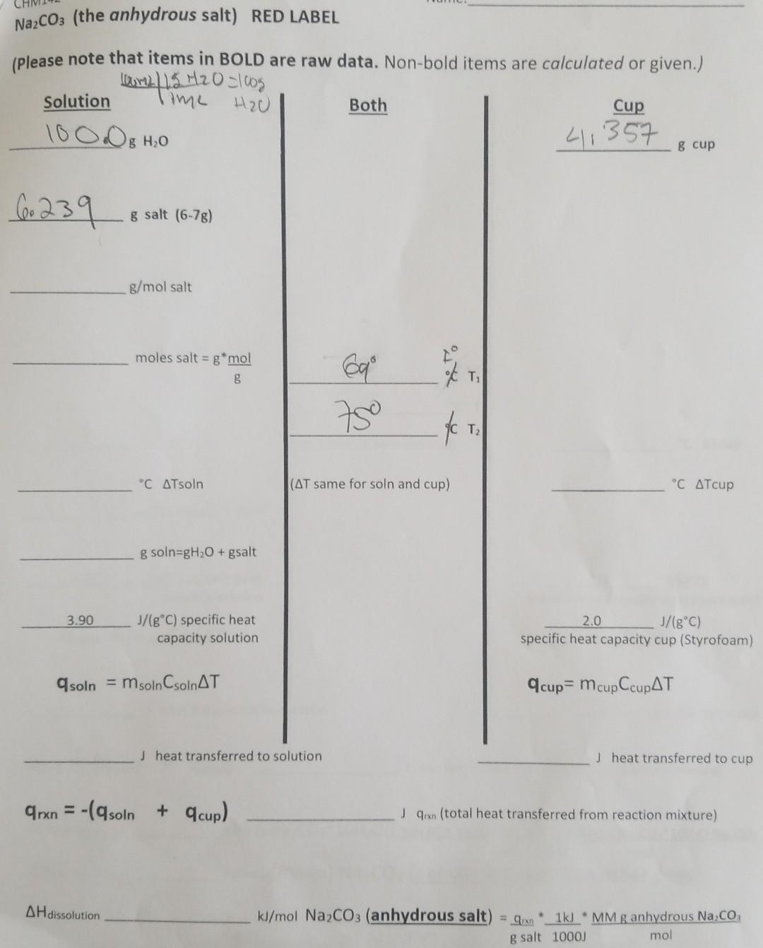 Solved (Please note that items in BOLD are raw data. | Chegg.com