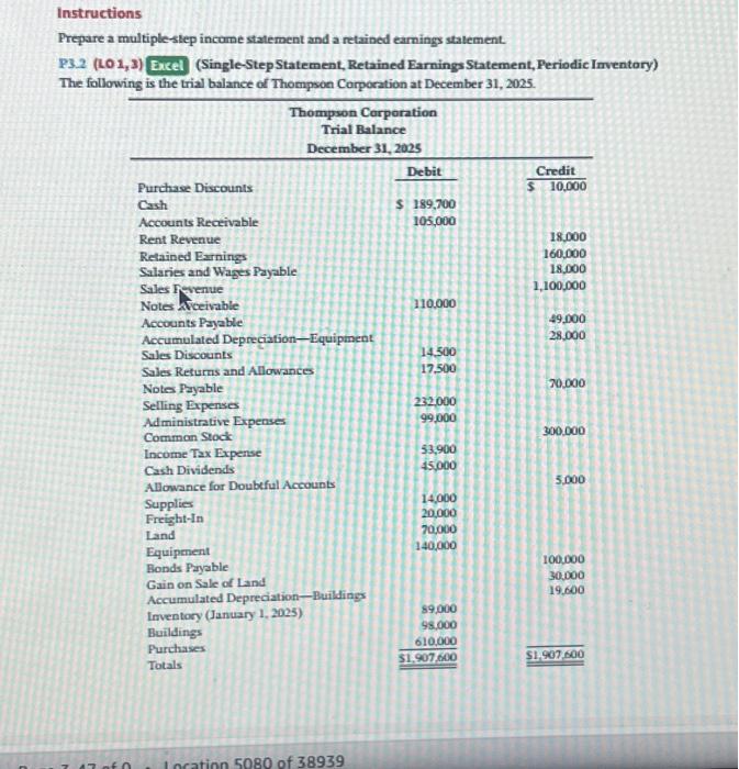 Solved Instructions Prepare a multiple-step income statement | Chegg.com