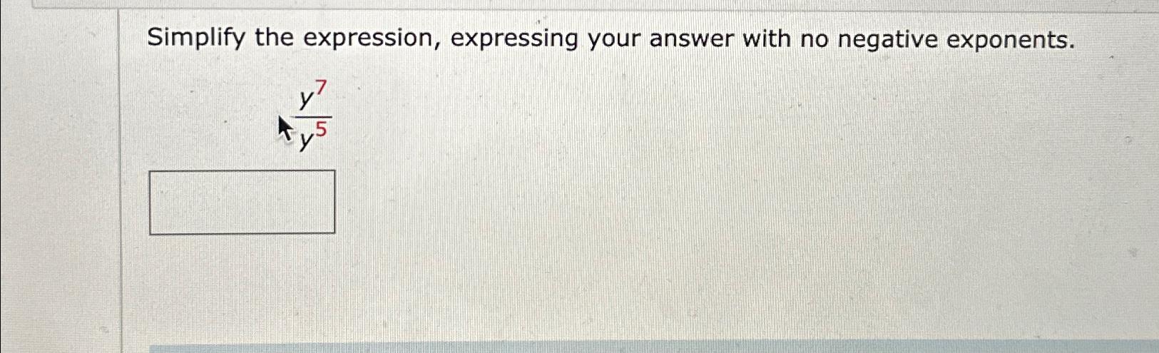 Solved Simplify the expression, expressing your answer with | Chegg.com