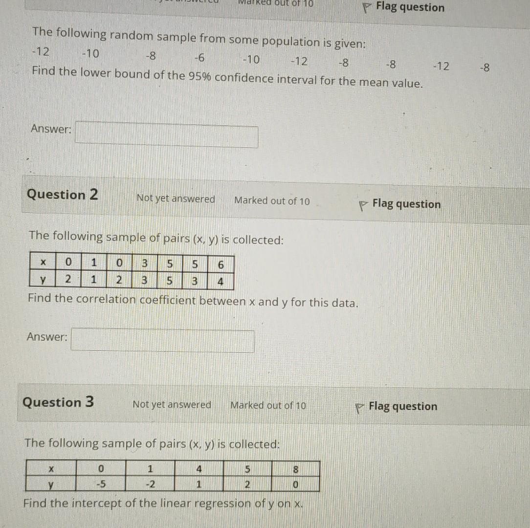 Solved The following random sample from some population is | Chegg.com