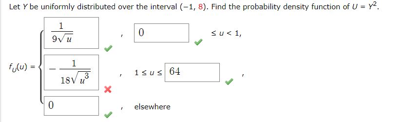 Solved Let Y ﻿be uniformly distributed over the interval | Chegg.com