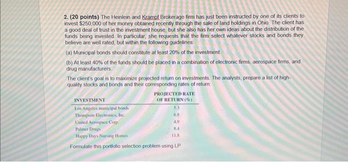 Solved 1. ( 30 points) A corporation manufacture two | Chegg.com