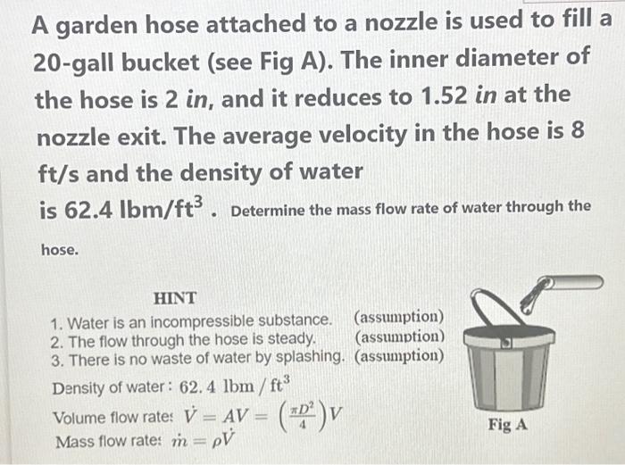 Solved find mass flow rate, volume flow rate, and how long | Chegg.com
