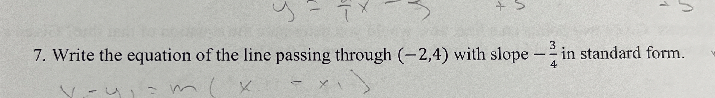 Solved Write The Equation Of The Line Passing Through 2 4