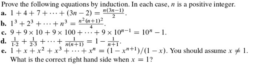 Question D. ﻿Prove the following equations by | Chegg.com
