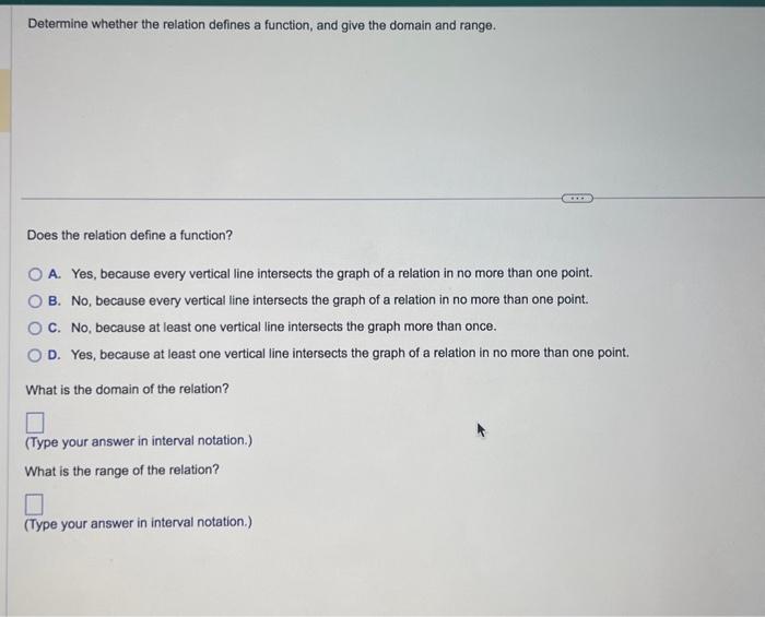 Solved Determine whether the relation defines a function, | Chegg.com