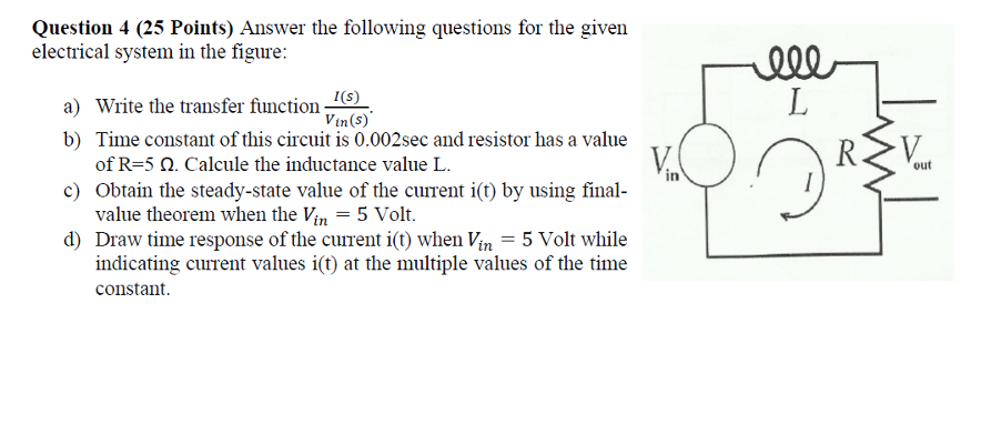 Solved Question 4 (25 ﻿Points) ﻿Answer the following | Chegg.com