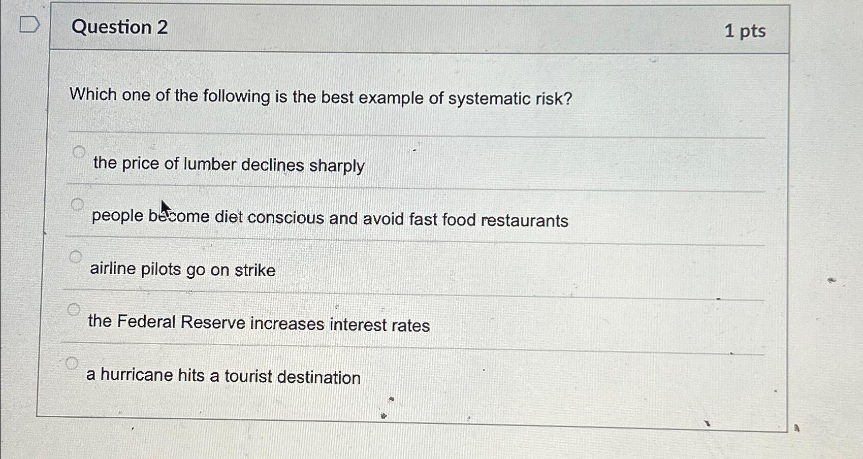 Solved Question 21 ﻿ptsWhich one of the following is the | Chegg.com