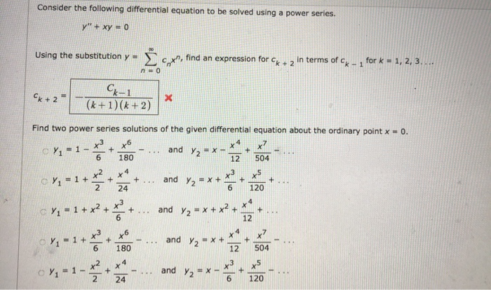 Solved Consider the following differential equation to be | Chegg.com