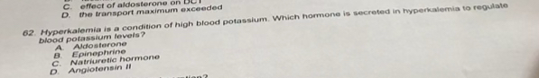 Solved Hyperkalemia is a condition of high blood potassium. | Chegg.com