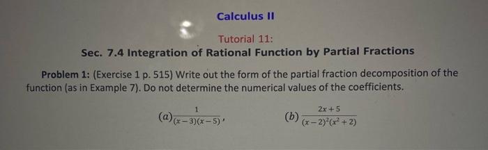 Solved Problem 1: (Exercise 1 p. 515) Write out the form of | Chegg.com Solved Problem 1: (Exercise 1 p. 515) Write out the form of | Chegg.com