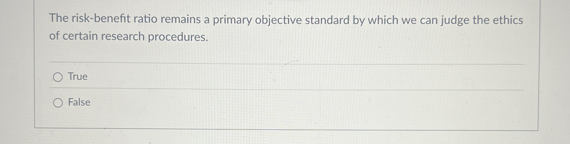 Solved The risk-benefit ratio remains a primary objective | Chegg.com