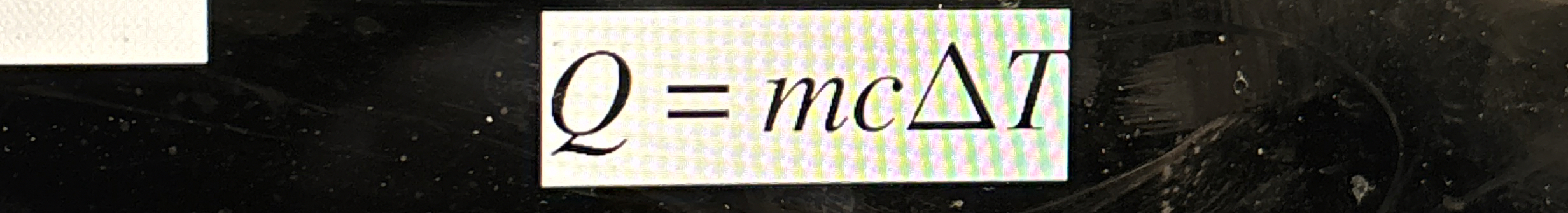 Solved Q=mcΔT ﻿What does this equation mean, and what do the | Chegg.com