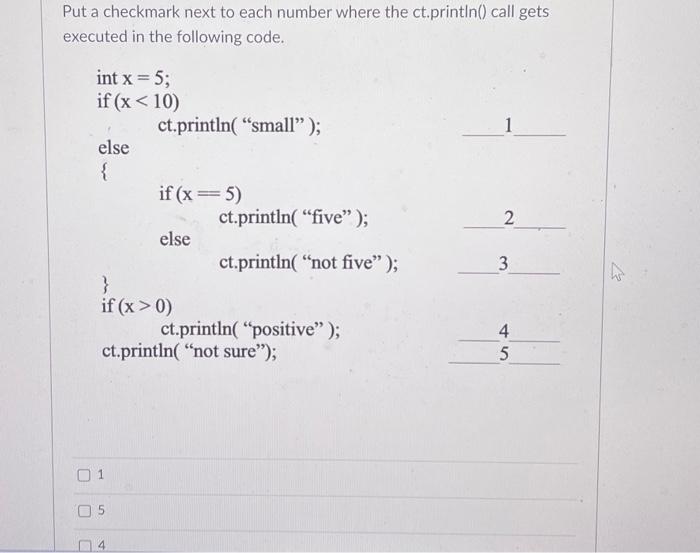 Solved Put a checkmark next to each number where the | Chegg.com