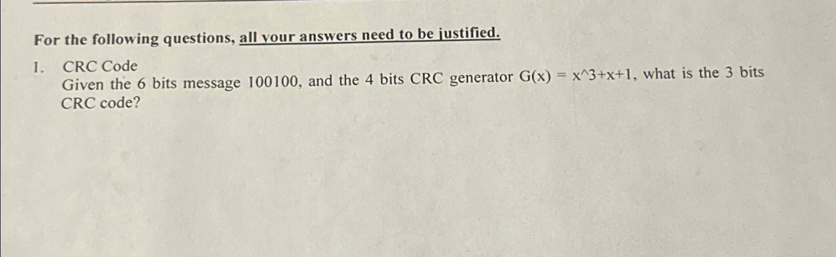 Solved For the following questions, all your answers need to | Chegg.com
