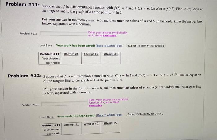Solved Problem #11: Suppose that f is a differentiable | Chegg.com