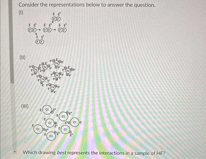 Solved Consider the representations below to answer the | Chegg.com