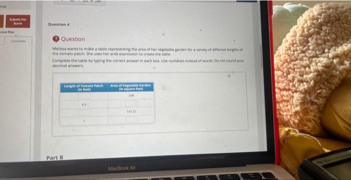 Solved 7. Question Melissa wants to make a table | Chegg.com