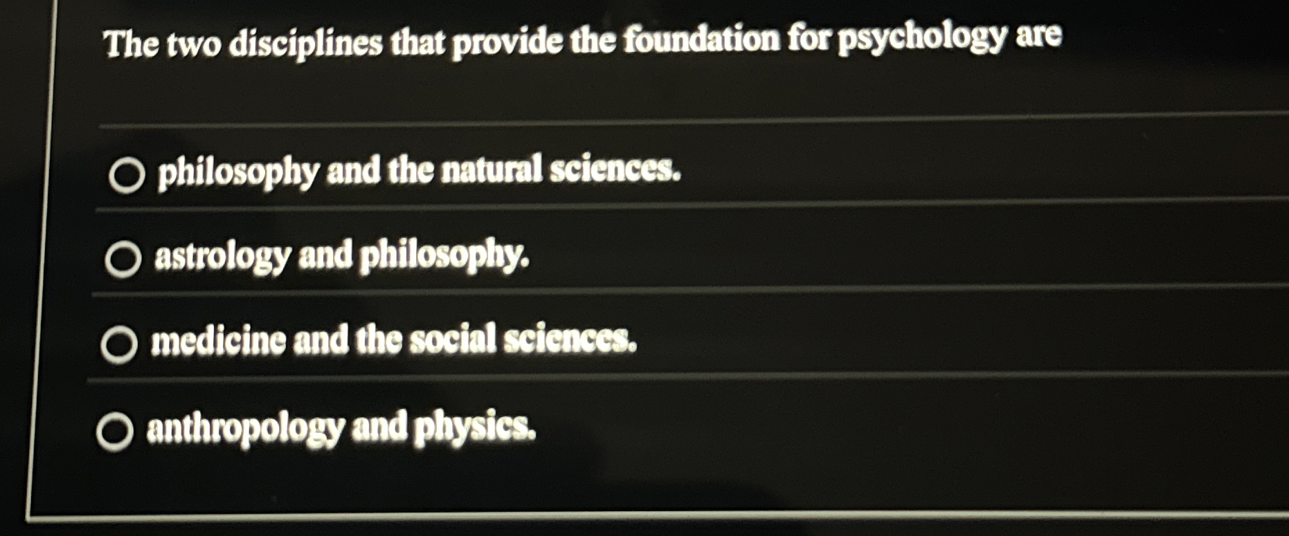 Solved The two disciplines that provide the foundation for | Chegg.com