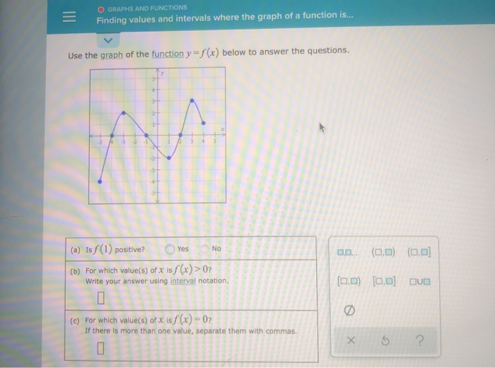 Solved III O GRAPHS AND FUNCTIONS Finding values and | Chegg.com