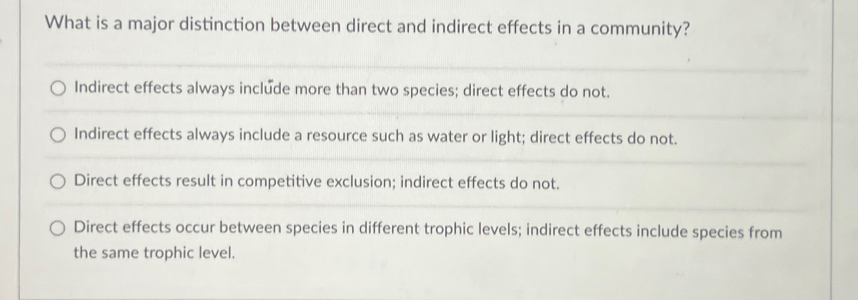 Solved What is a major distinction between direct and | Chegg.com