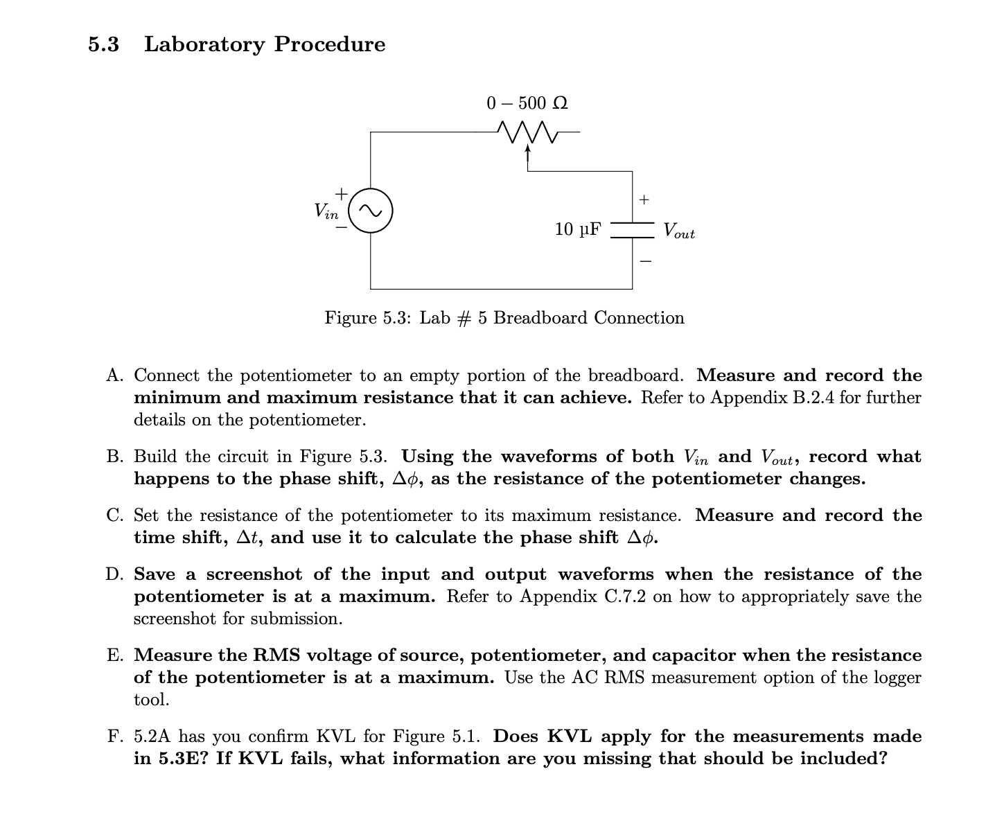 Solved 5.3 ﻿Laboratory ProcedureFigure ๖.s: Lad \# ๖ | Chegg.com