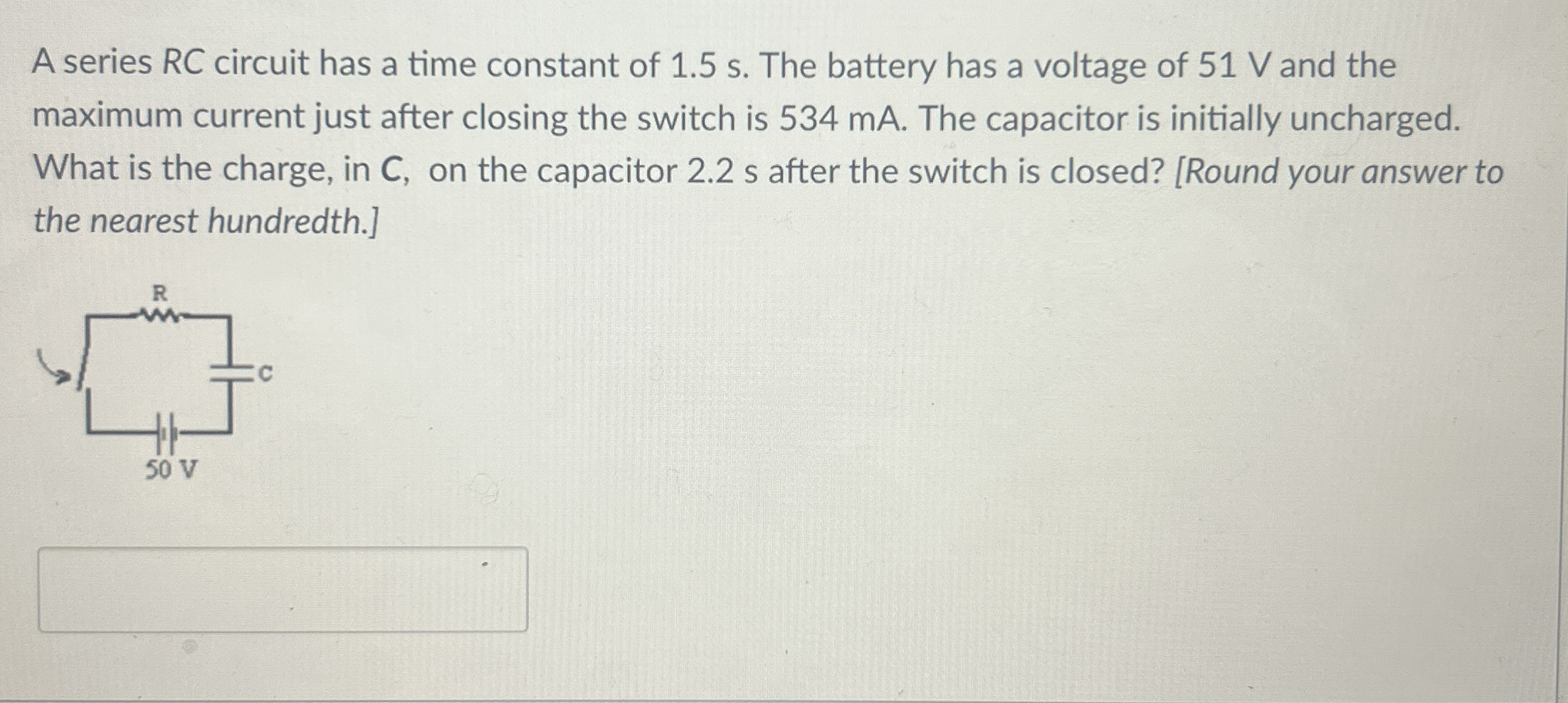 Solved A series RC ﻿circuit has a time constant of 1.5 ﻿s . | Chegg.com