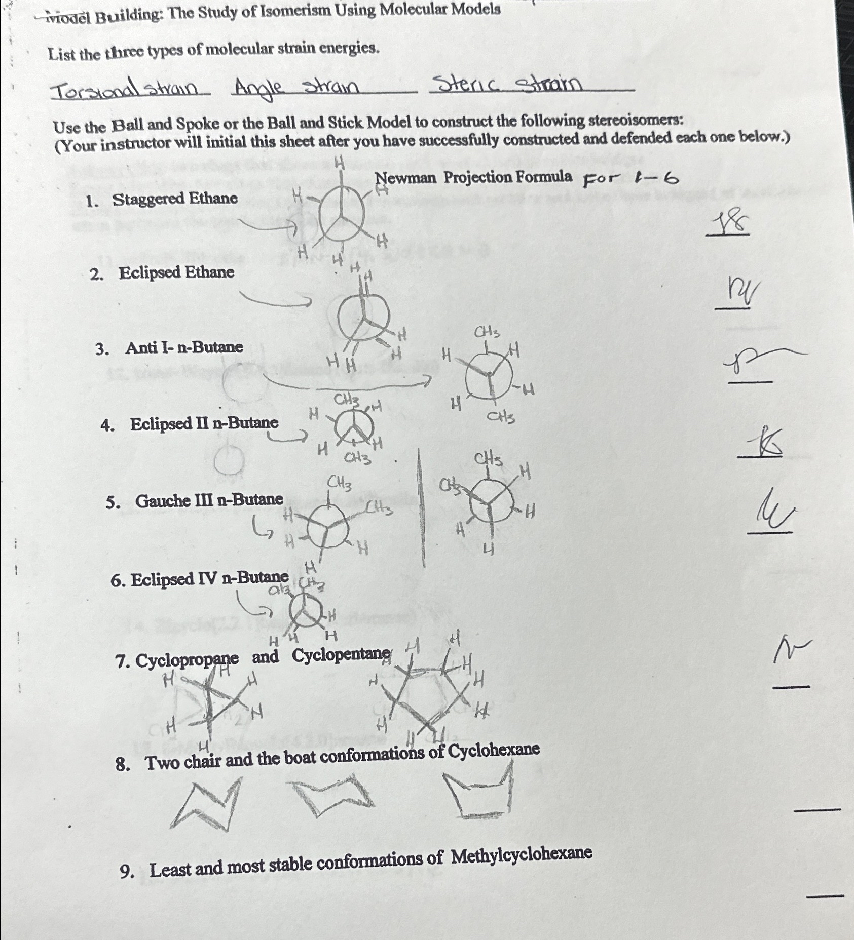 iviodel Building: The Study of Isomerism Using | Chegg.com