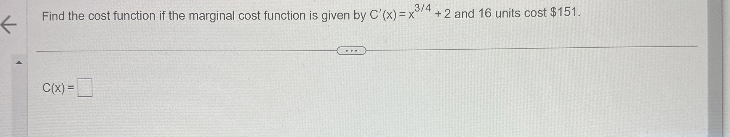 Solved Find the cost function if the marginal cost function | Chegg.com