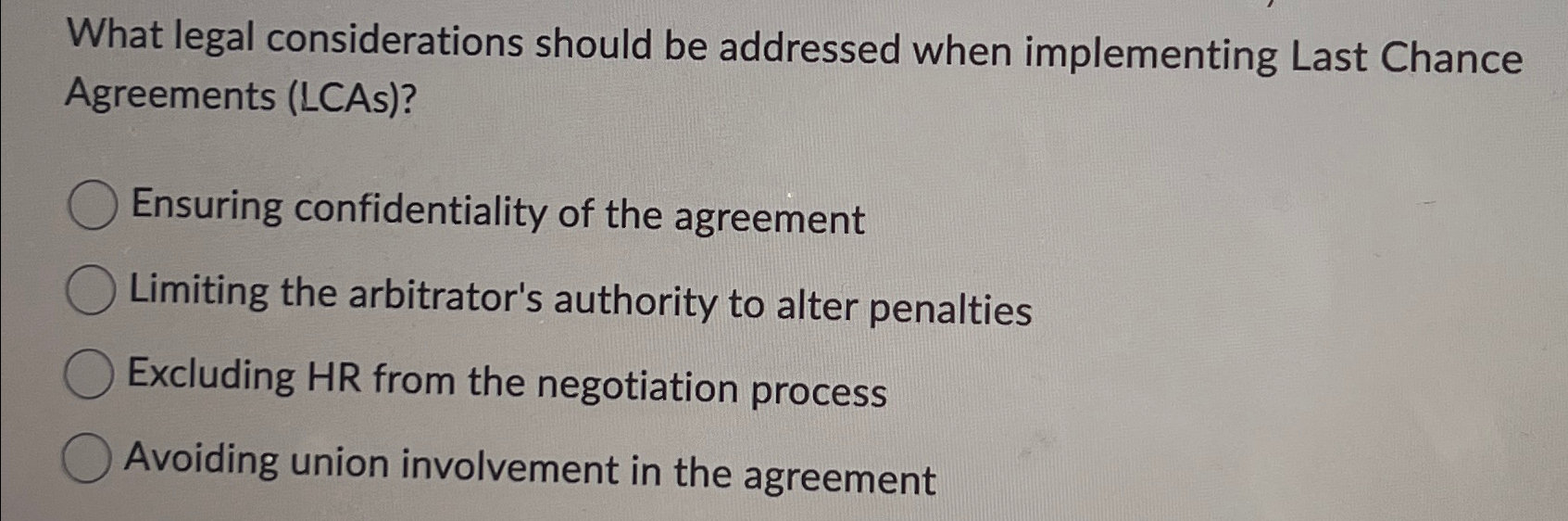 Solved What legal considerations should be addressed when | Chegg.com