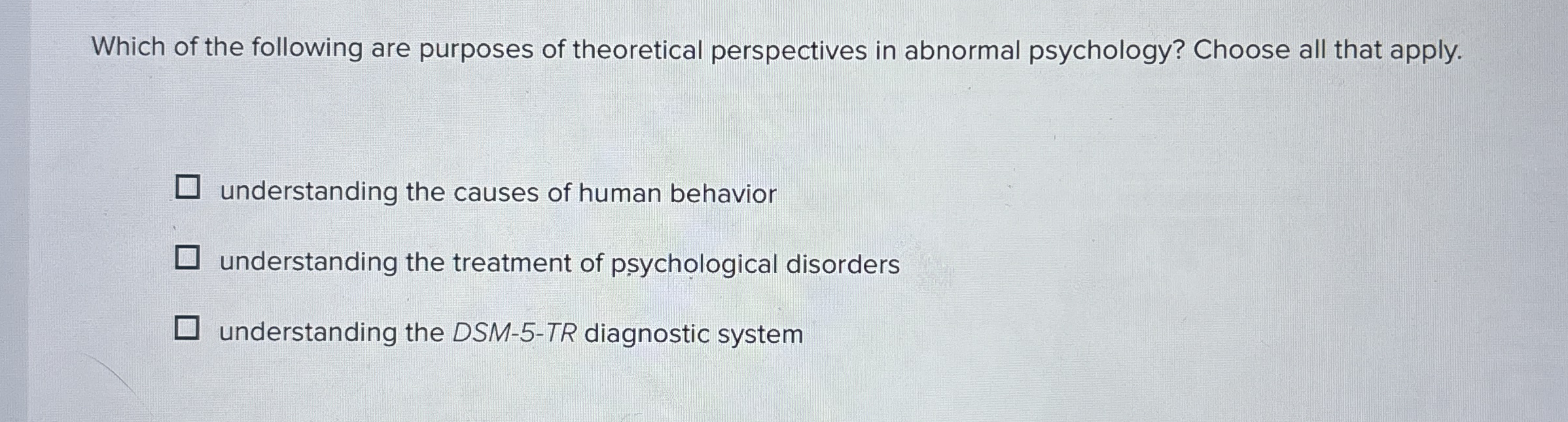 Solved Which of the following are purposes of theoretical | Chegg.com