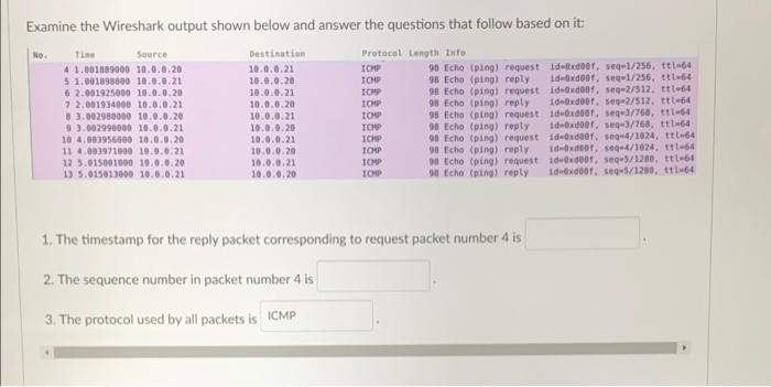Solved Examine the Wireshark output shown below and answer | Chegg.com