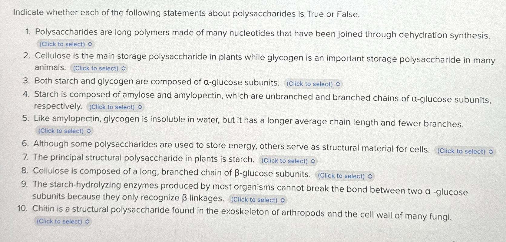 Solved Indicate whether each of the following statements | Chegg.com
