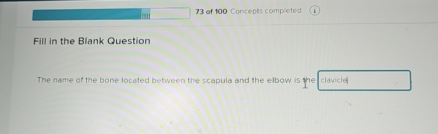 Solved 73 ﻿of 100 ﻿Concepts completedFill in the Blank | Chegg.com